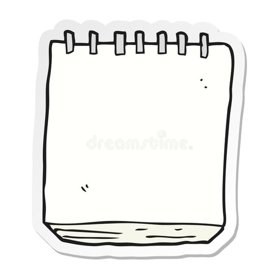 A Creative Sticker of a Cartoon Note Pad Stock Vector - Illustration of ...