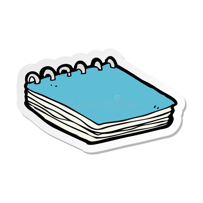 A Creative Sticker of a Cartoon Notepad Stock Vector - Illustration of ...