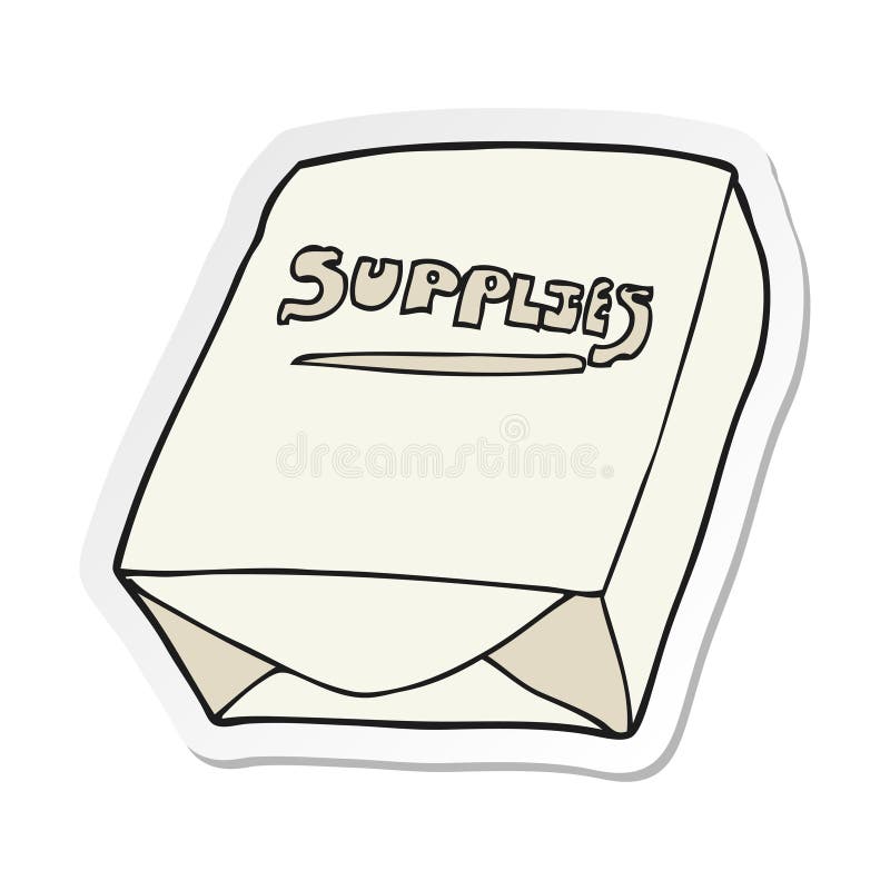 A Creative Sticker of a Cartoon Office Paper Stock Vector ...