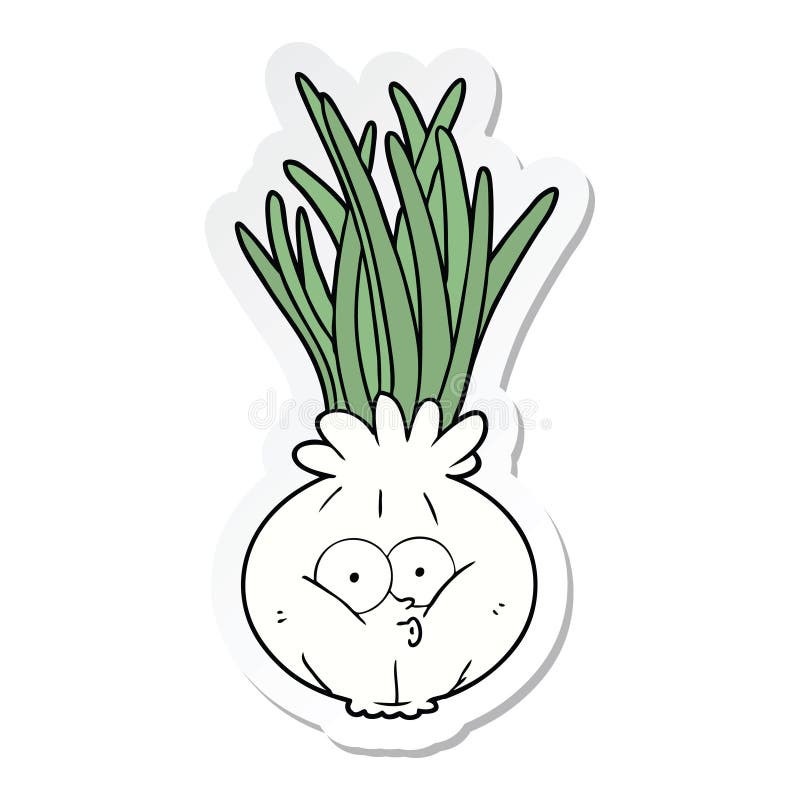 A Creative Sticker of a Cartoon Onion Stock Vector - Illustration of ...
