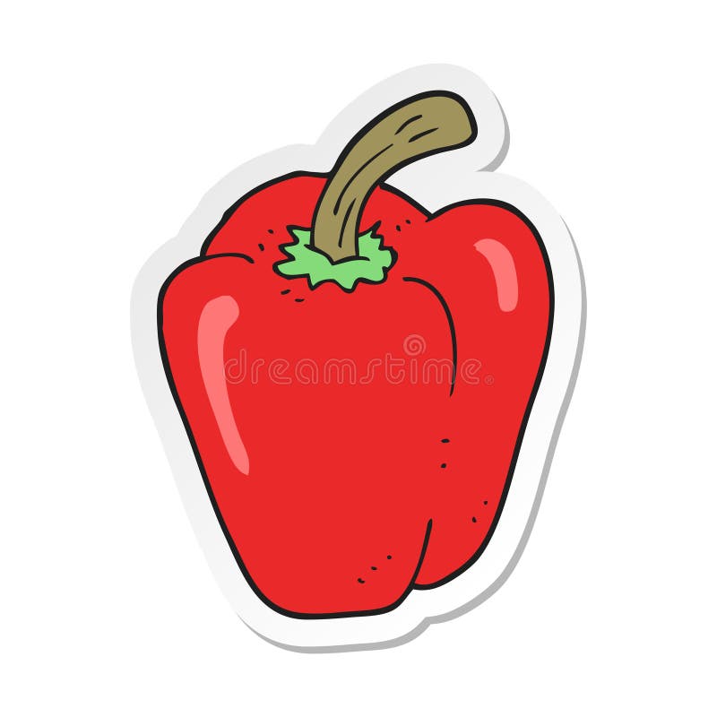 A Creative Sticker of a Cartoon Pepper Stock Vector - Illustration of ...