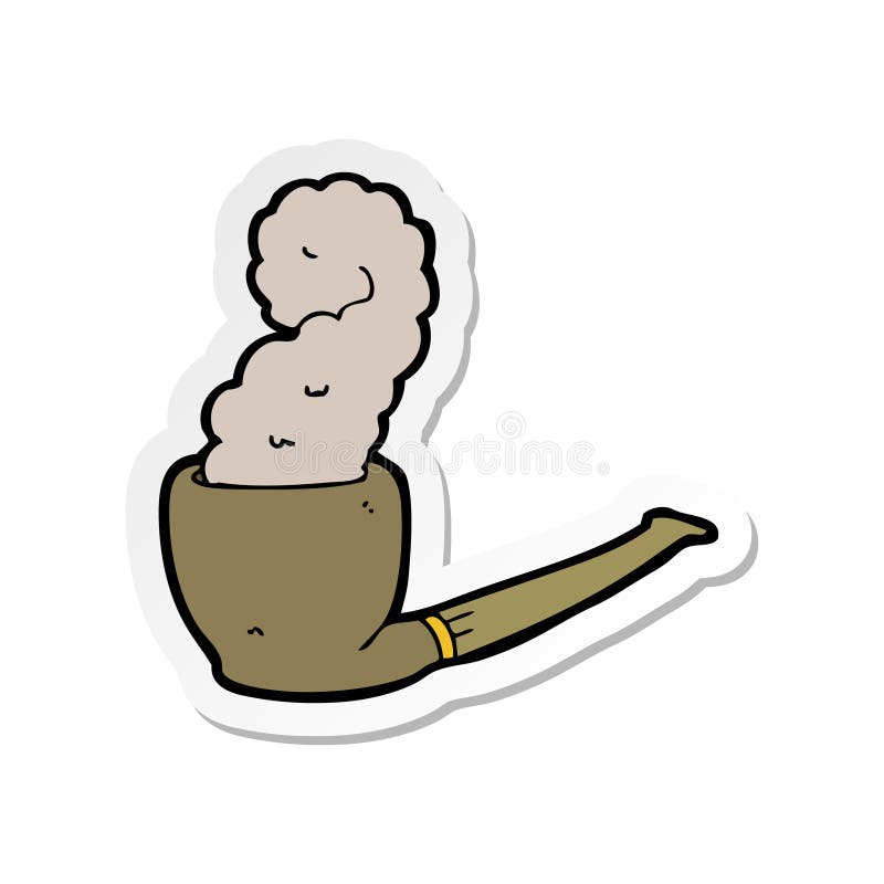 A Creative Sticker of a Cartoon Pipe Stock Vector - Illustration of ...