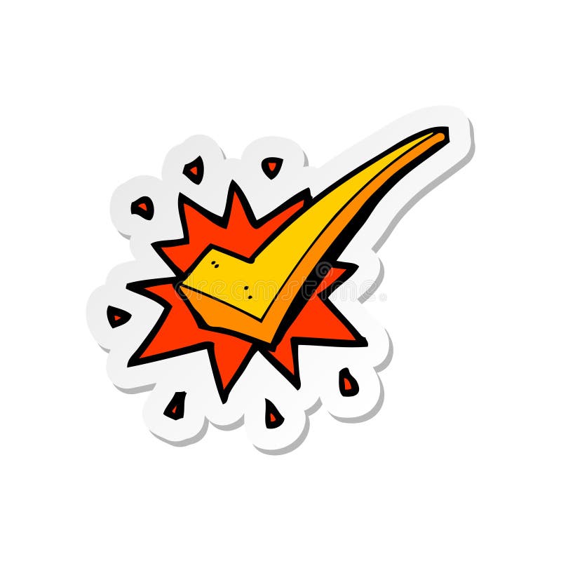 A Creative Sticker Of A Cartoon Positive Tick Symbol Stock Vector ...