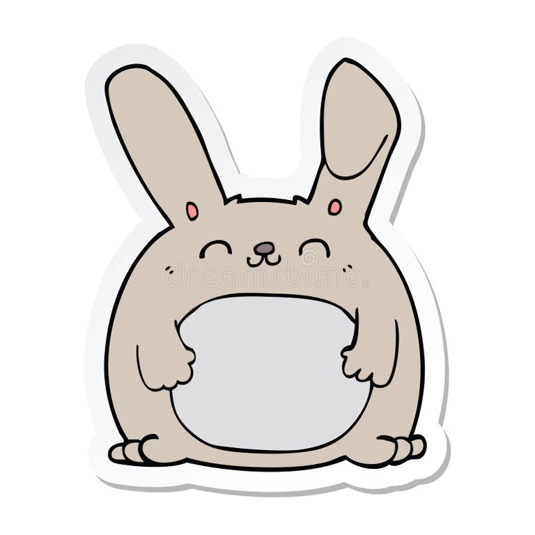 A Creative Sticker of a Cartoon Rabbit Stock Vector - Illustration of ...