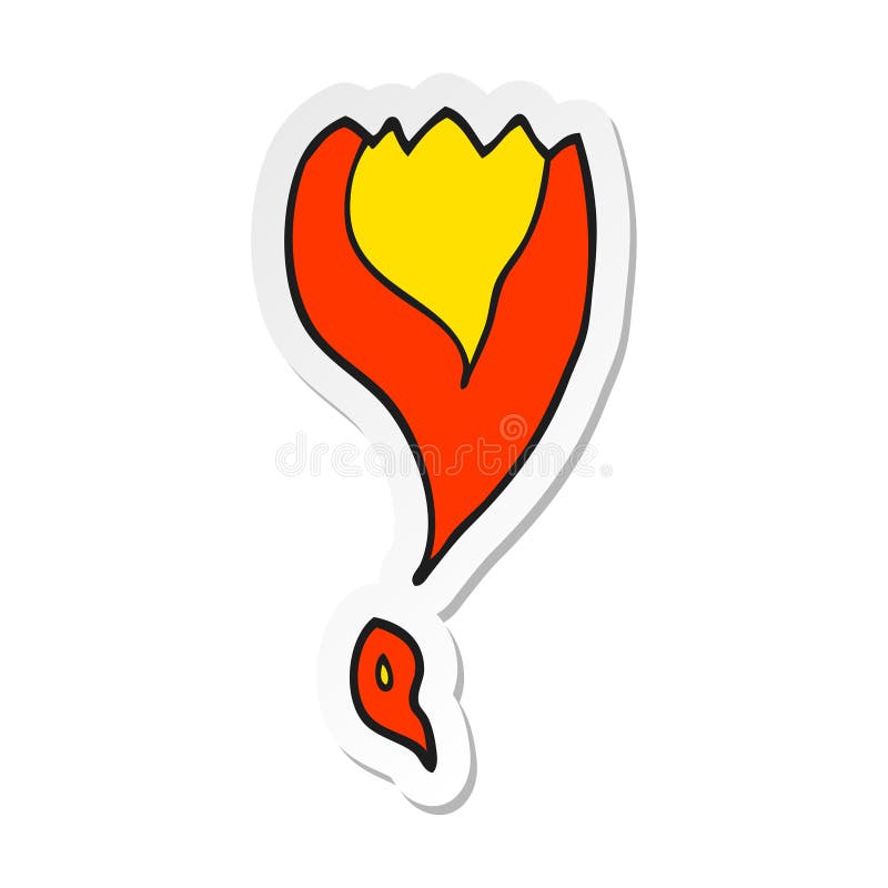 A Creative Sticker of a Cartoon Rocket Engine Flames Stock Vector ...