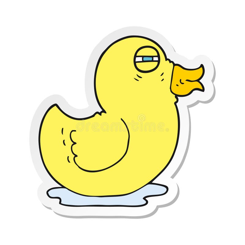 A Creative Sticker of a Cartoon Rubber Duck Stock Vector - Illustration ...