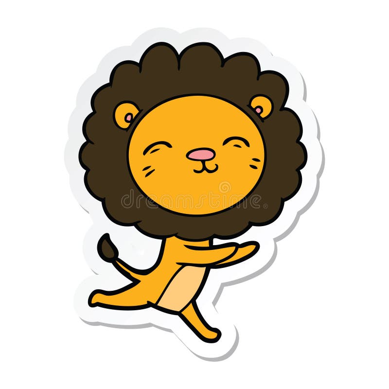 Cute Lion Cartoon Running Stock Illustrations – 205 Cute Lion Cartoon ...