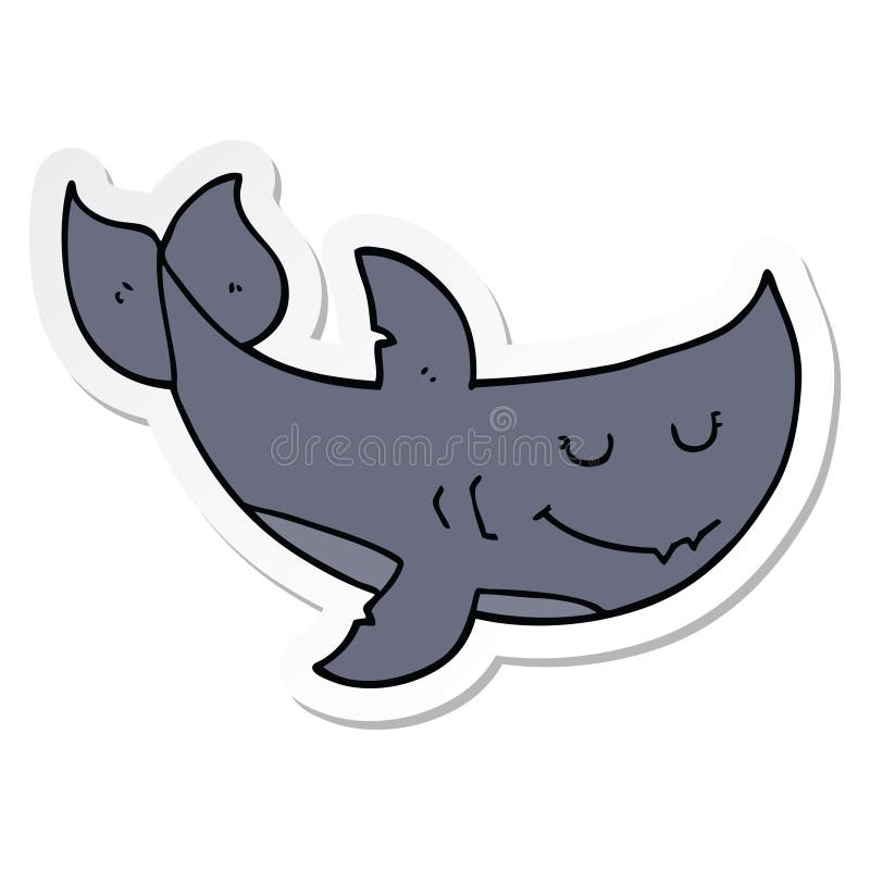 A Creative Sticker of a Cartoon Shark Stock Vector - Illustration of ...