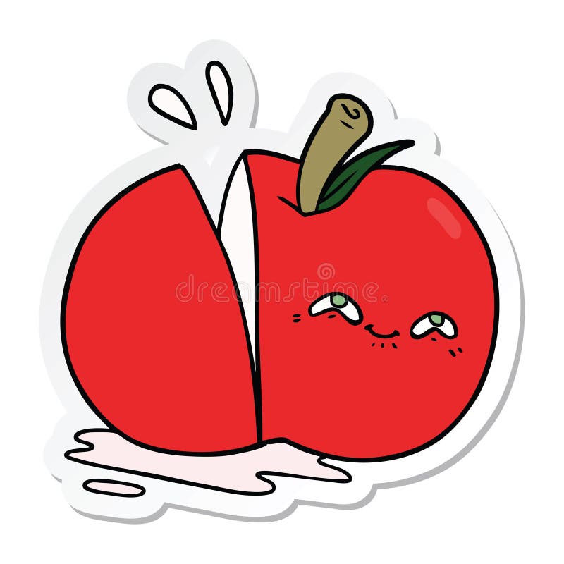 Sliced Apple Cartoon Stock Illustrations – 766 Sliced Apple Cartoon ...