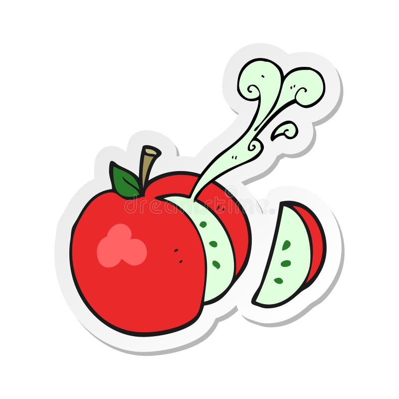 Sliced Apple Cartoon Stock Illustrations – 766 Sliced Apple Cartoon ...