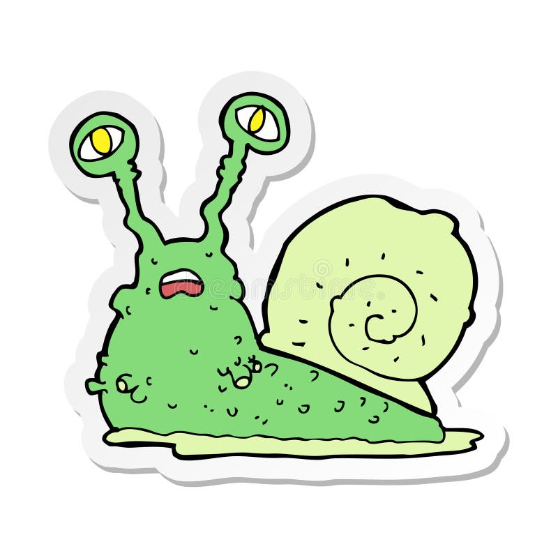 A Creative Sticker of a Cartoon Snail Stock Vector - Illustration of ...