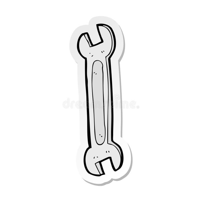 A Creative Sticker of a Cartoon Spanner Stock Vector - Illustration of ...