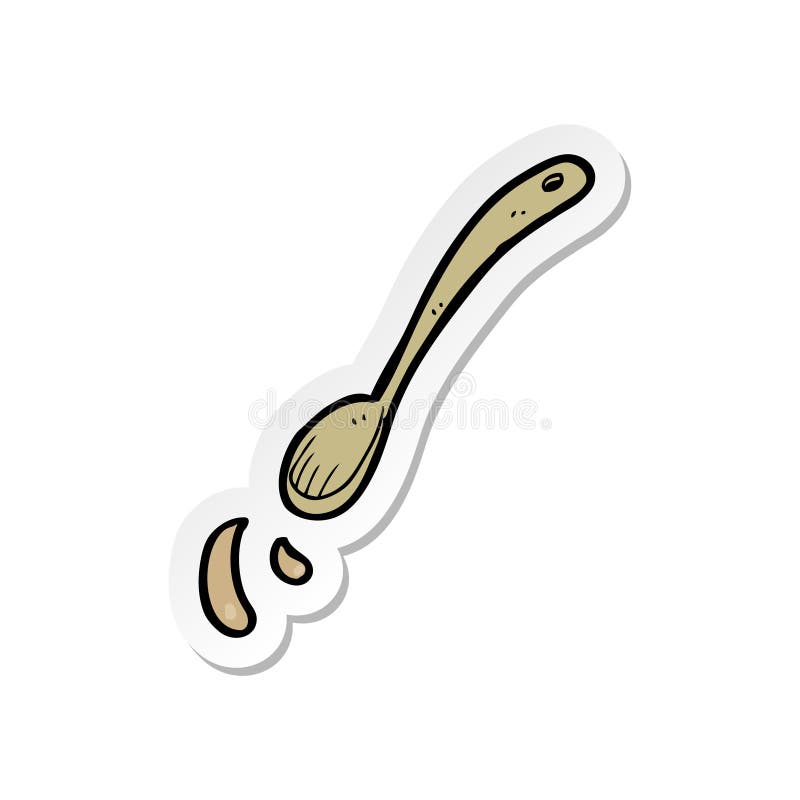 A Creative Sticker of a Cartoon Spoon Stock Vector - Illustration of ...