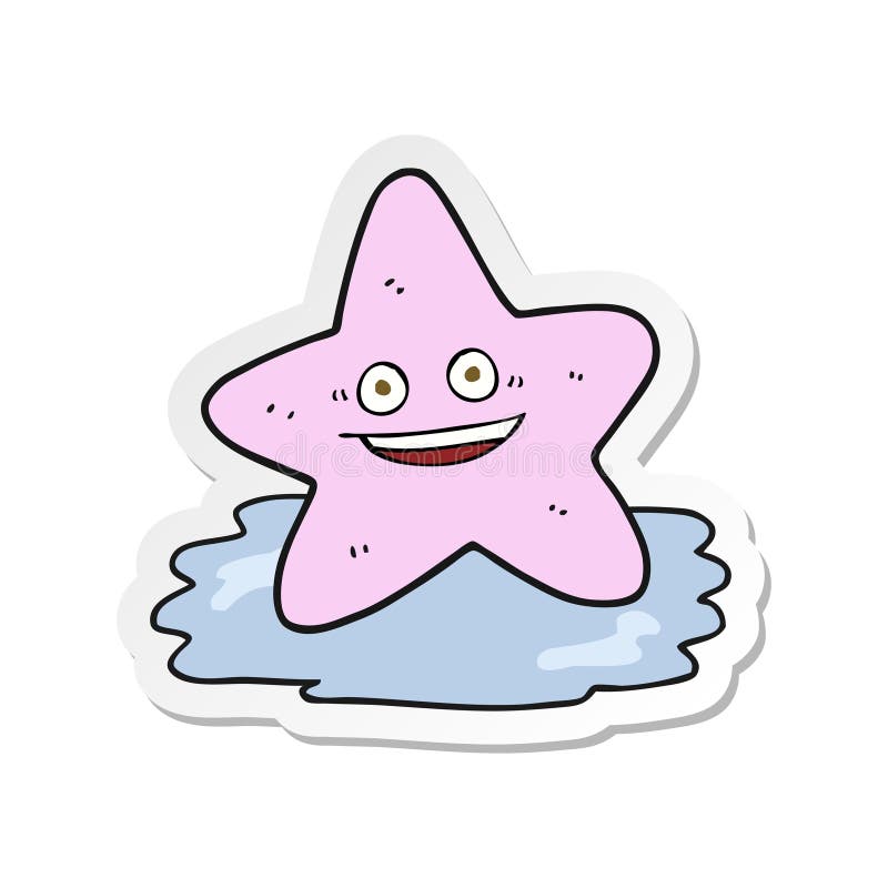 Funny starfish cartoon stock illustration. Illustration of star - 22289427