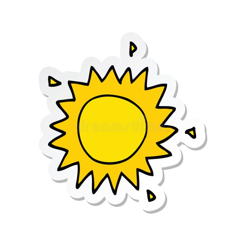 A Creative Sticker of a Cartoon Sun Stock Vector - Illustration of cute ...