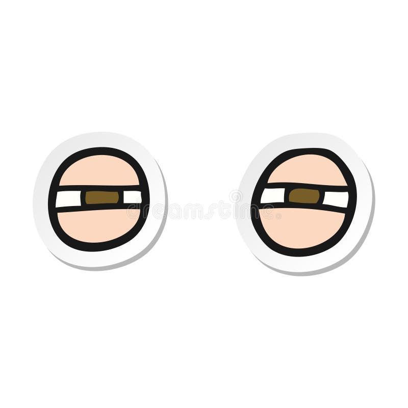 Suspicious eyes cartoon stock vector. Illustration of people - 132695136