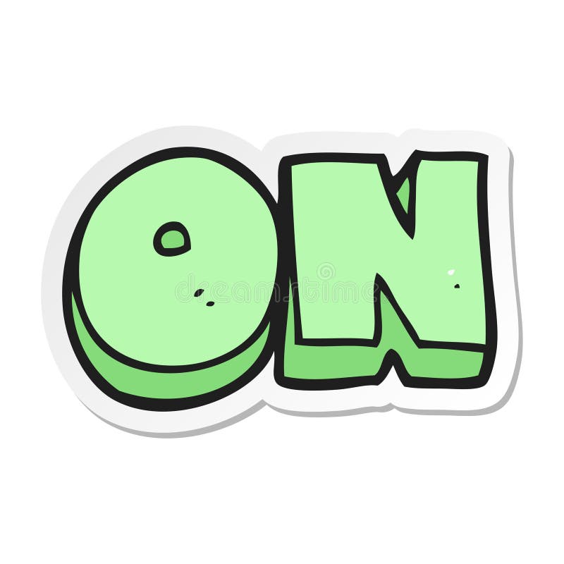 A Creative Sticker of a Cartoon on Symbol Stock Vector - Illustration ...