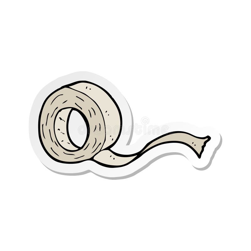 A Creative Sticker of a Cartoon Tape Stock Vector - Illustration of ...