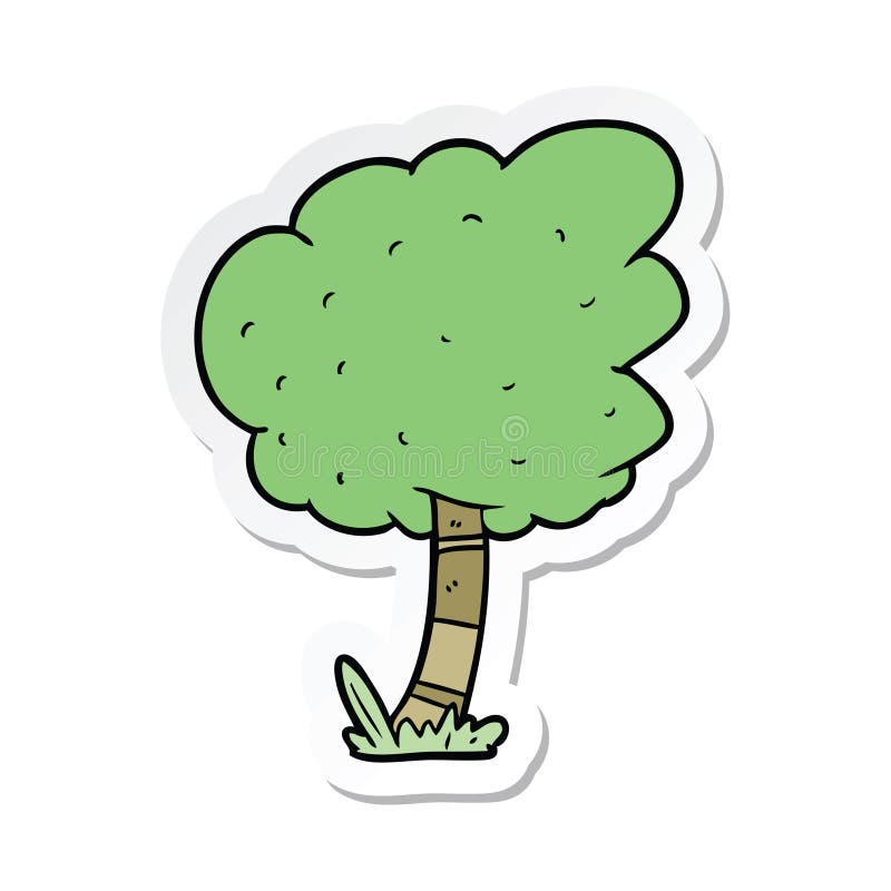 A Creative Sticker of a Cartoon Tree Stock Vector - Illustration of ...