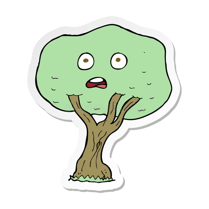 A Creative Sticker of a Cartoon Tree Stock Vector - Illustration of ...