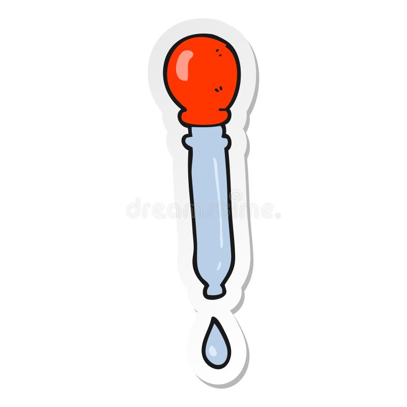 A Creative Sticker of a Cartoon Water Dropper Stock Vector ...