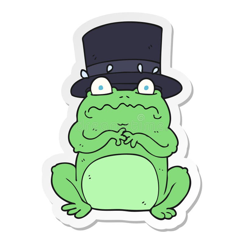 A Creative Sticker of a Cartoon Wealthy Toad Stock Vector ...