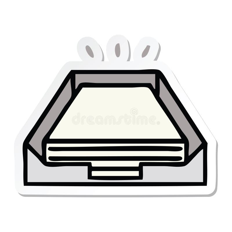 A Creative Sticker of a Cute Cartoon in Box Stock Vector - Illustration ...