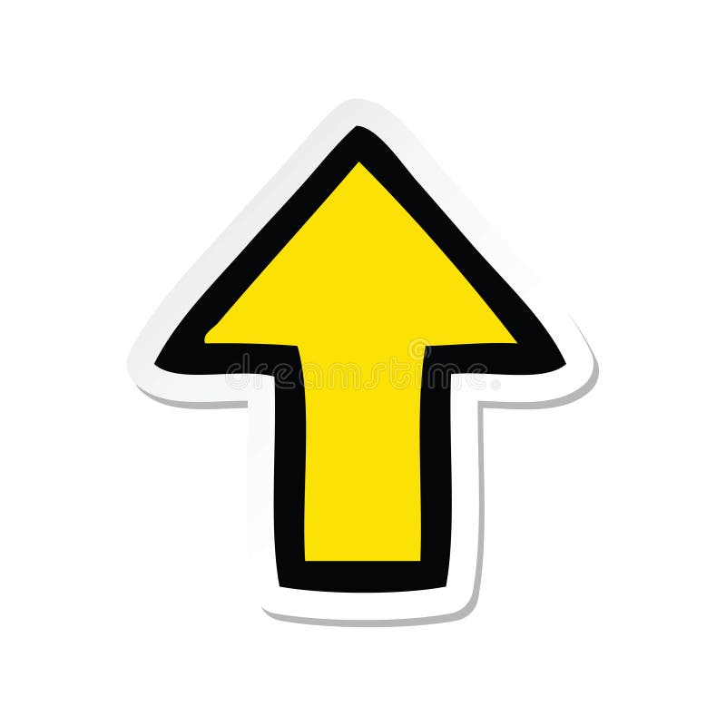 Cartoon Sticker Stick Icon Decal Label Arrow Symbol Sign Direction Cute ...