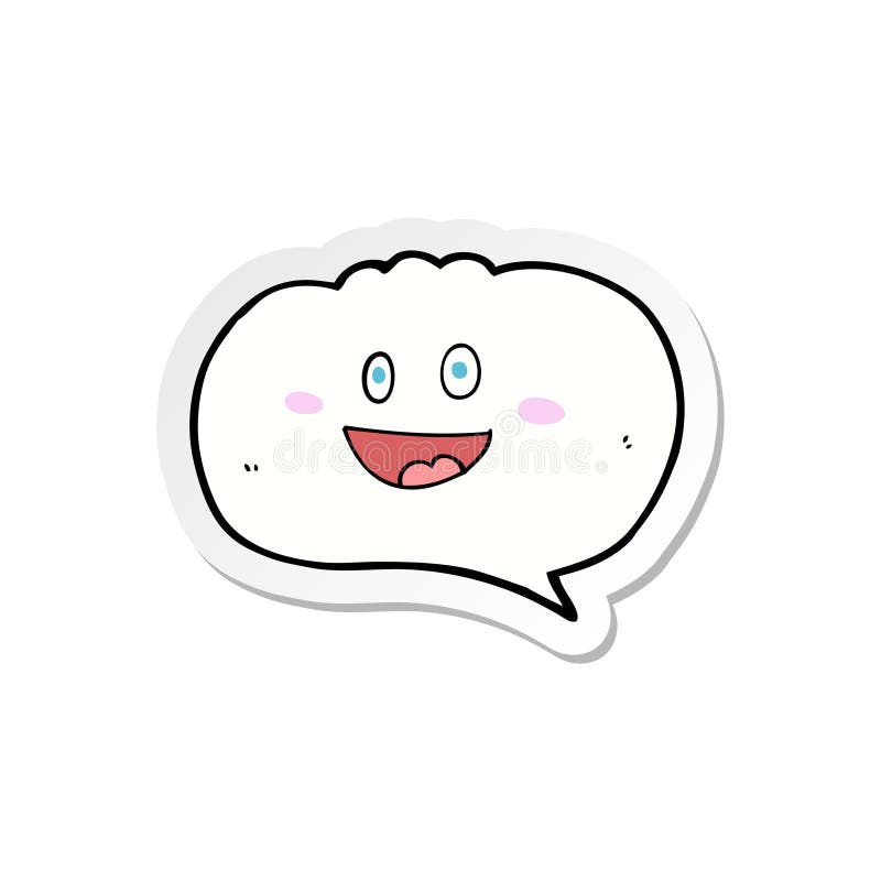 A Creative Sticker of a Cute Cartoon Speech Balloon Stock Vector ...
