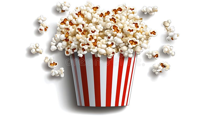 Creative Sticker Design with Popcorn and Pizza Elements Stock ...