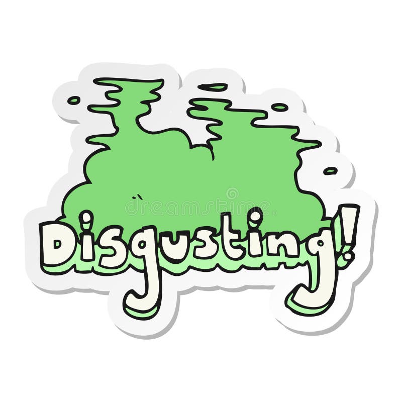 A Creative Sticker of a Disgusting Cartoon Stock Vector - Illustration ...