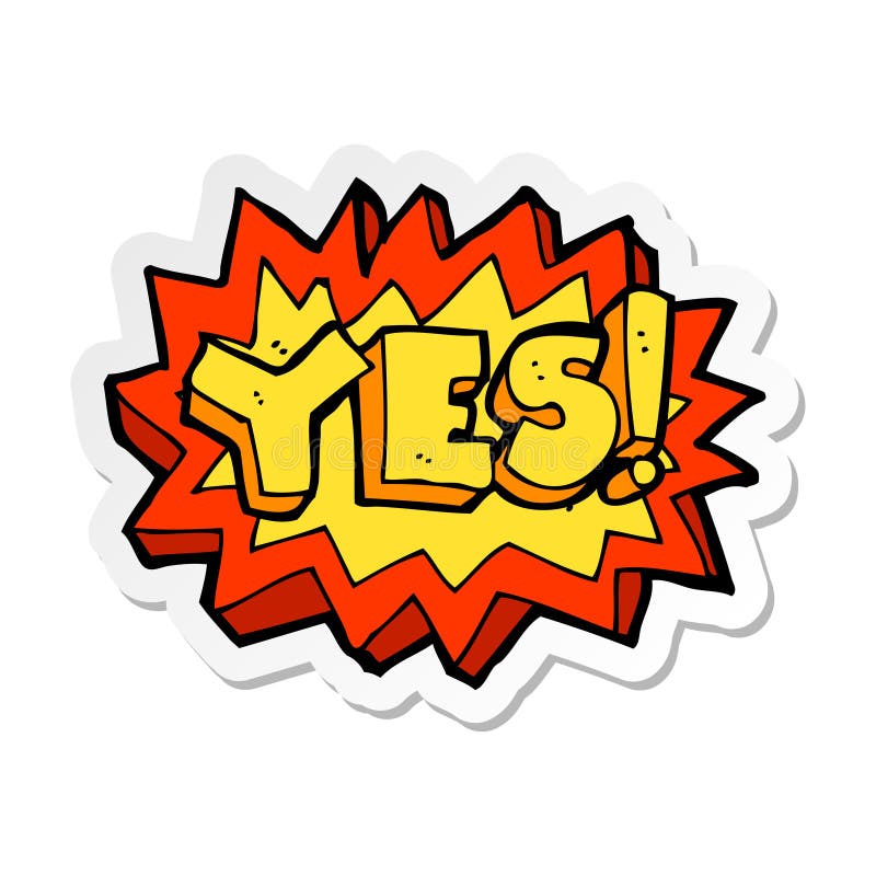 A Creative Sticker of a Yes Symbol Stock Vector - Illustration of ...