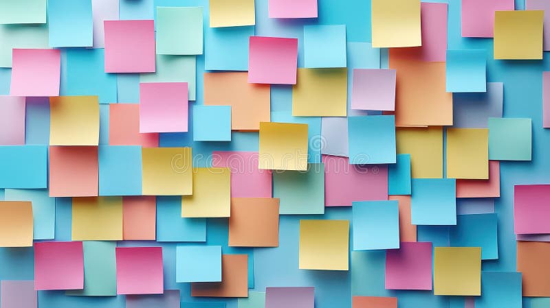 Creative Sticky Note Wall Display Office Space Visual Organization ...