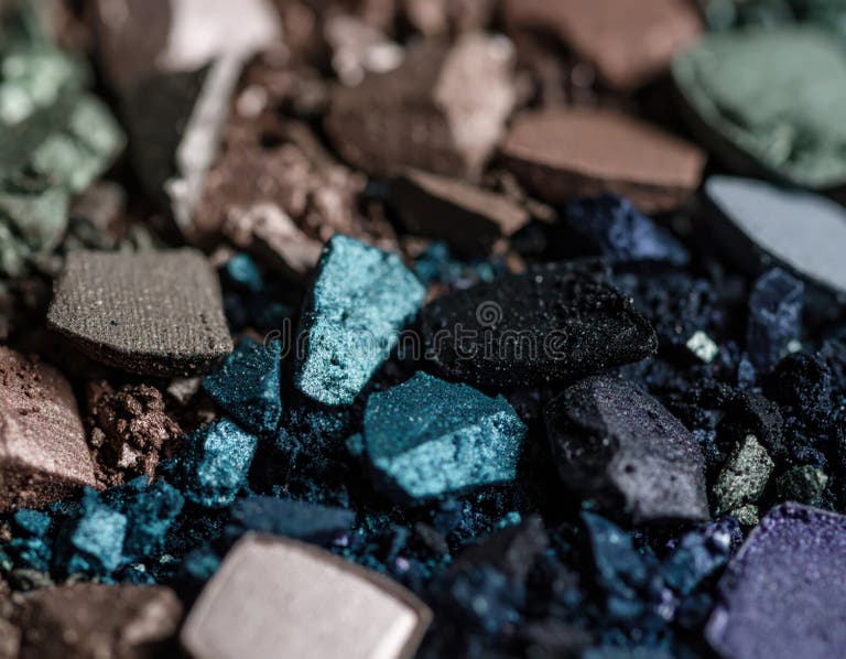 Macro Texture of Crystallized Eyeshadow Captured Still Life Composition ...