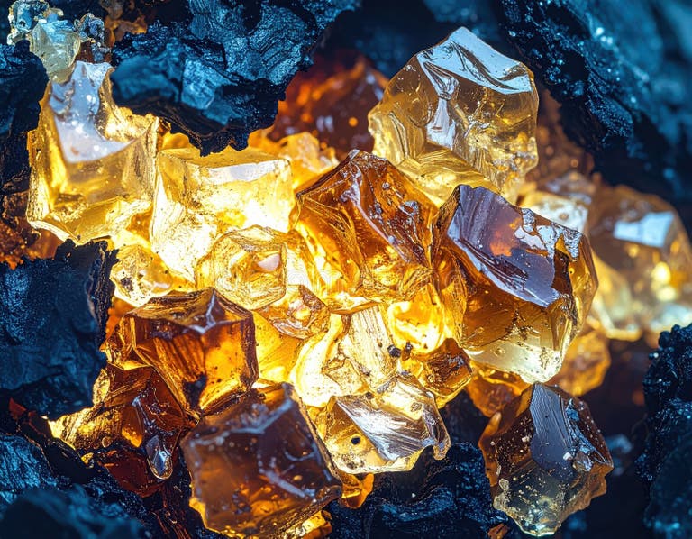 Macro Texture of Crystallized Honey Soaked Still Life Composition Stock ...