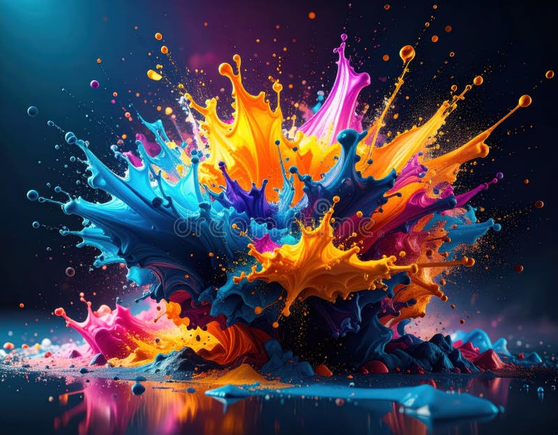 Macro Texture of Crystallized Ink Captured Still Life Composition Stock ...