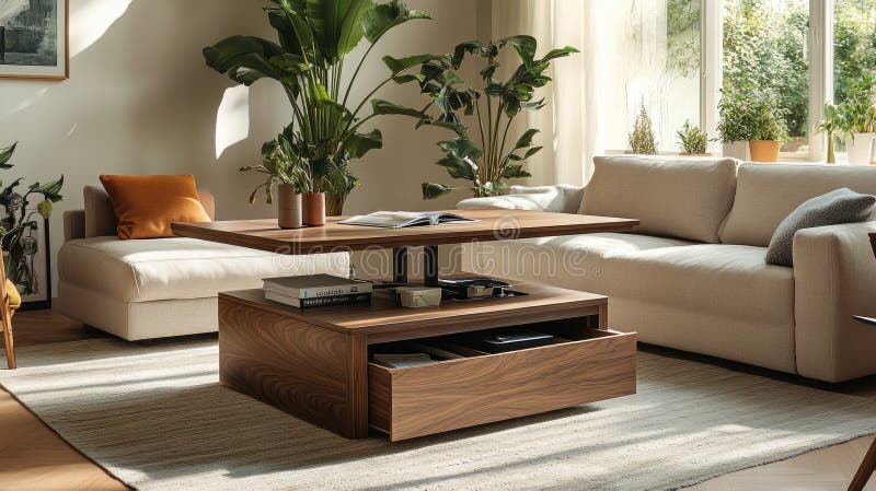 Creative Storage Solutions in a Modern Living Room with a ...