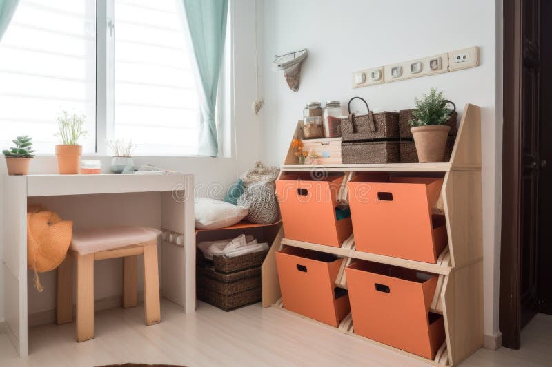 Creative Storage Solutions for Small, Cramped Spaces Stock Illustration - Illustration of ...