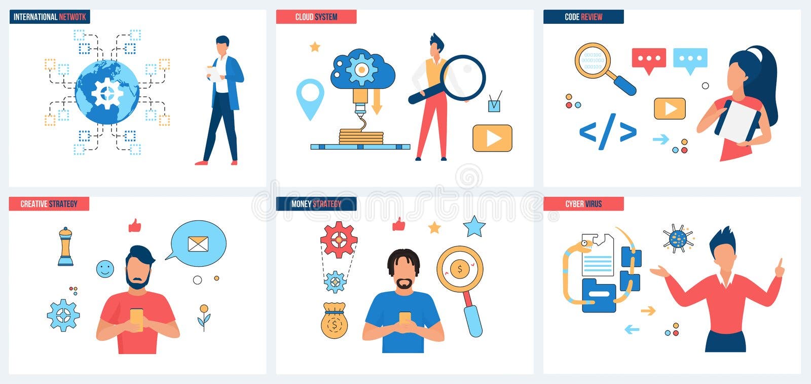 Code Review concept stock illustration. Illustration of developer ...