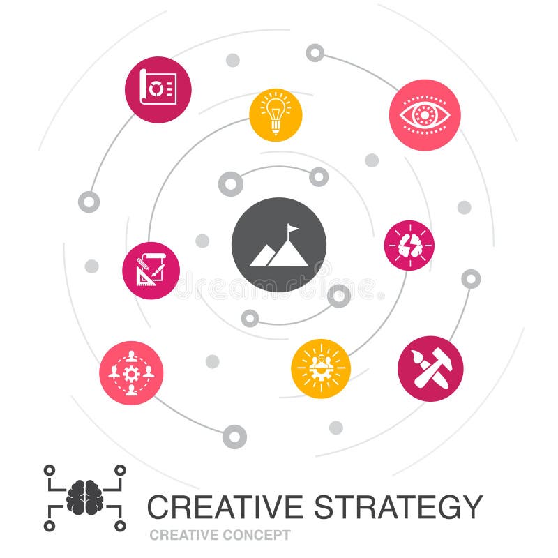 Creative Strategy Infographic Design Stock Vector - Illustration of ...