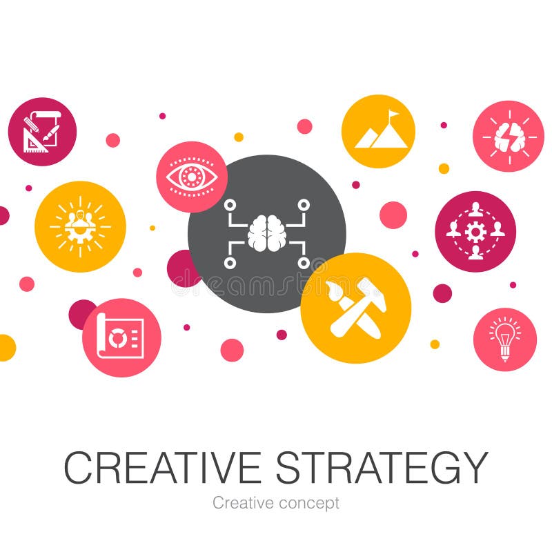 Creative Strategy Infographic 10 Option Stock Vector - Illustration of ...