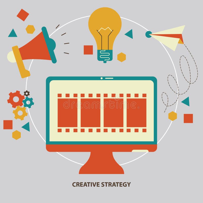 Creative Strategy - Letters and Block Stock Illustration - Illustration ...