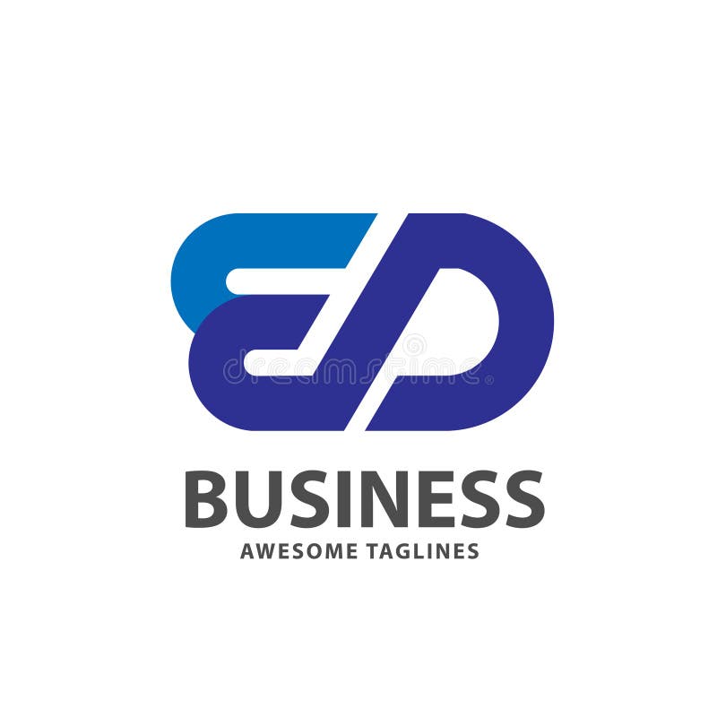 Creative Strong Initial Letter Ed Logo Stock Vector - Illustration of ...