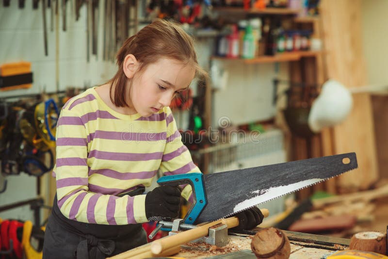 Creative Student Doing His Project in Workshop. Boy in the Workshop ...