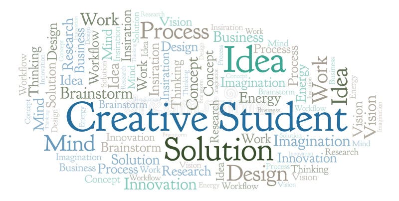Creative Student Word Cloud, Made with Text only. Stock Illustration ...