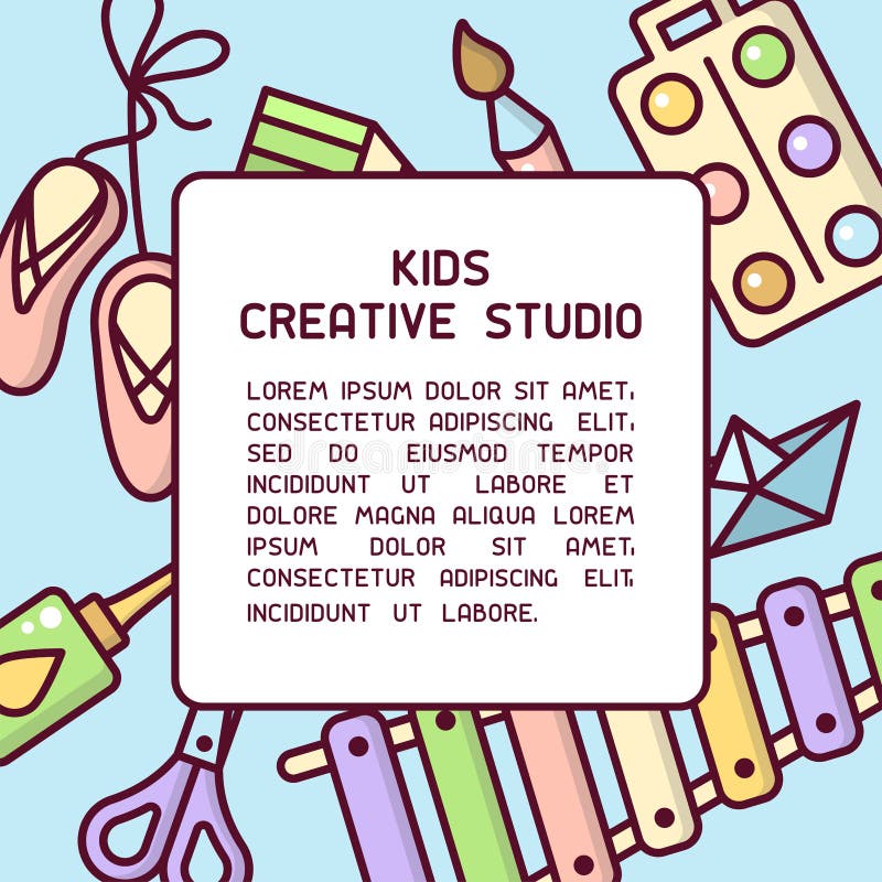 Creative Studio Placard with Place for Your Text Stock Vector ...