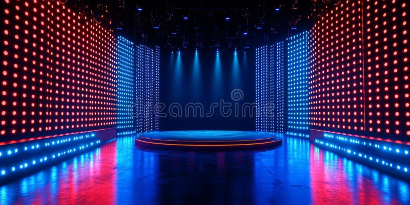 Creative Studio with Spotlights and Dynamic Lighting Setup Stock ...