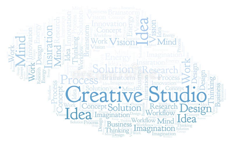 Creative Studio Word Cloud, Made with Text only. Stock Illustration ...