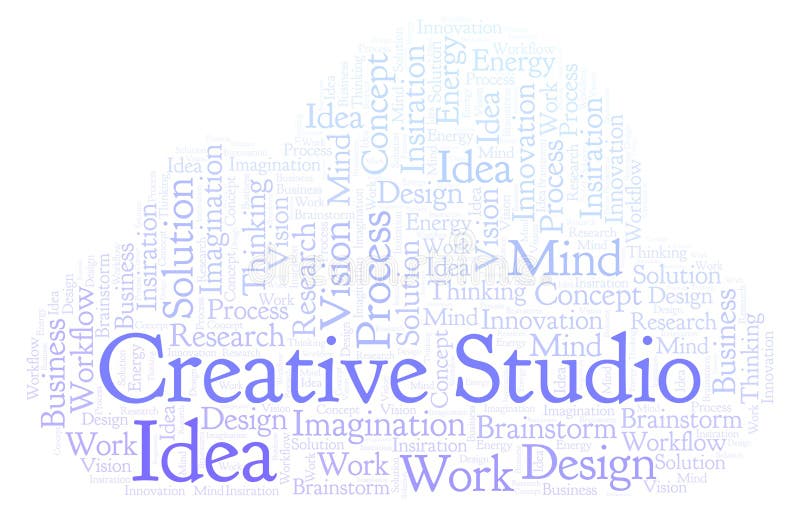 Creative Studio Word Cloud, Made with Text only. Stock Illustration ...