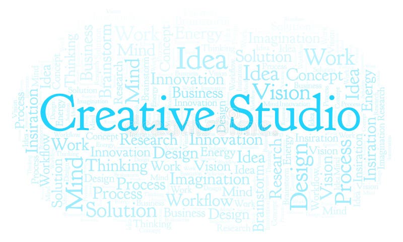 Creative Studio Word Cloud, Made with Text only. Stock Illustration ...